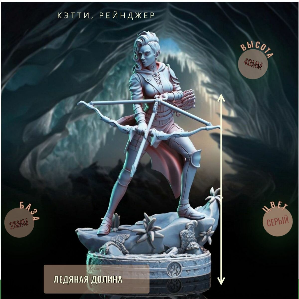 Кэтти рейнджер ДнД DnD миниатюры набор Ледяная долина