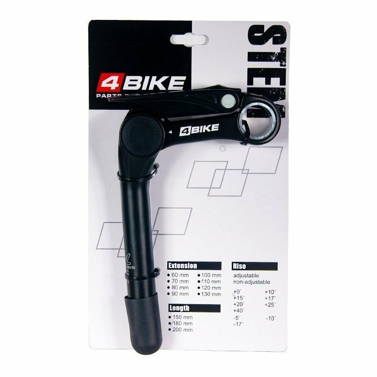 Вынос руля '4BIKE' Регулируемый, быстрозажимной руль 31.8 шток 25.4. Алюминиевый для велосипеда