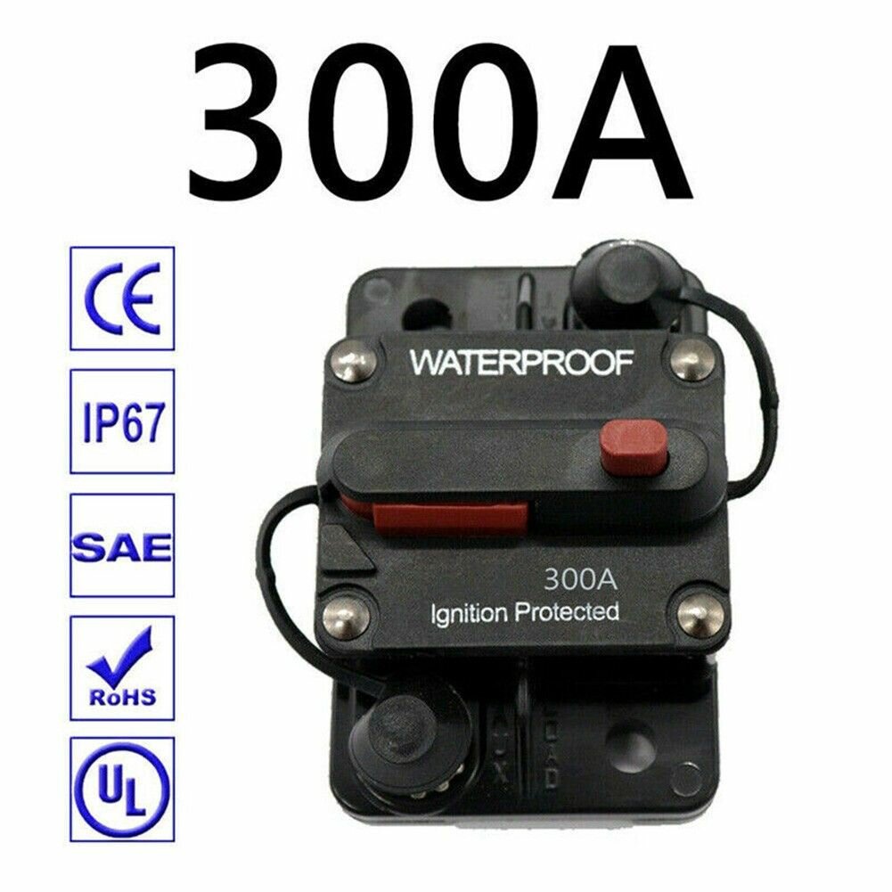 Водонепроницаемый автоматический выключатель для автомобиля, предохранитель с перезапуском, 30 300 А, 12 24 В постоянного тока,