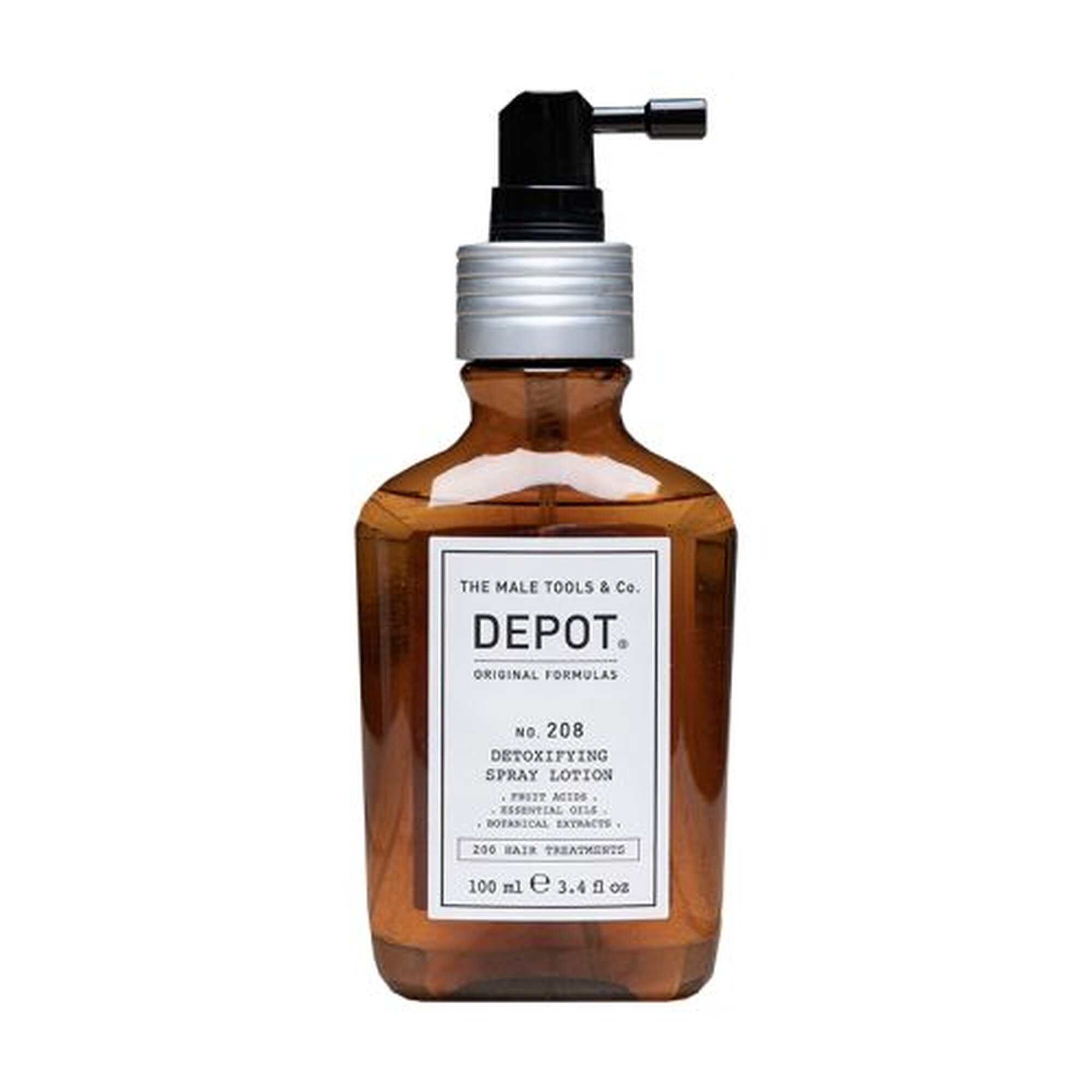 Depot Очищающий спрей для восстановления баланса кожи головы, мужской no.208, 100 мл