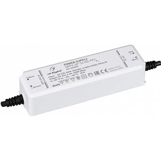 Блок питания Arlight ARPV-SP-24100-PFC 24V, 4.2A, 100W , IP67 Пластик