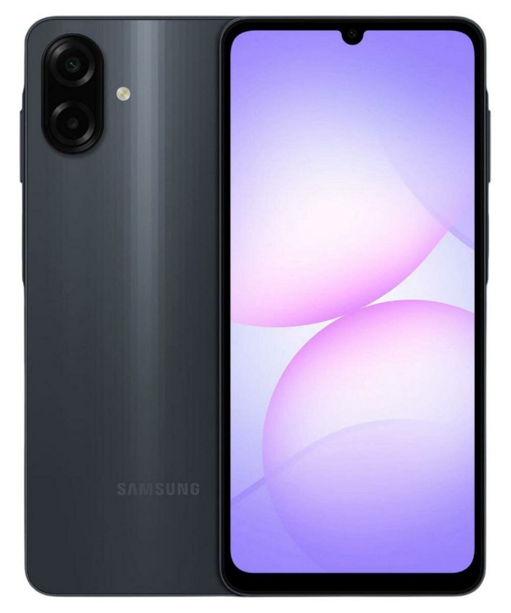 Смартфон Samsung Galaxy A07 4/64 Гб Черный 2 sim 6.7″ PLS LCD, 90Hz 2G, 3G, 4G (LTE) 5000 mAh (RU)