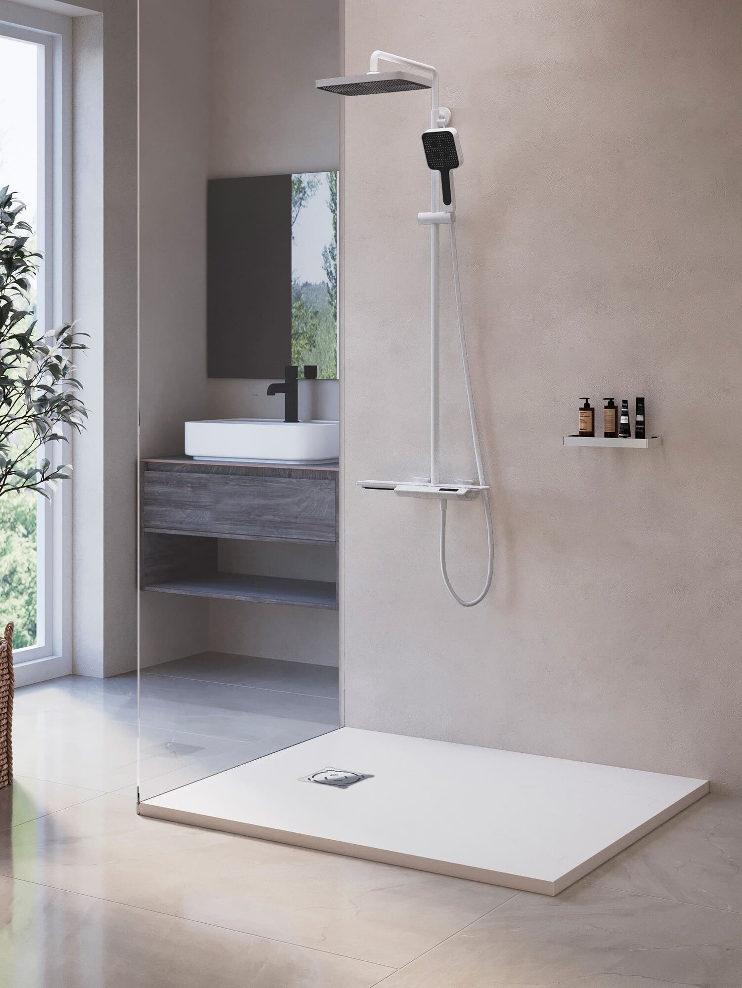 Душевой поддон прямоугольный RGW ST-W Белый 16152712-01