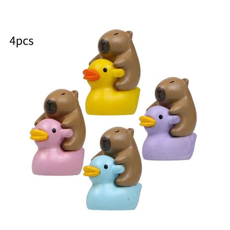 Capybara duck pvc милое миниатюрное фигурка для праздника и подарка стиль b