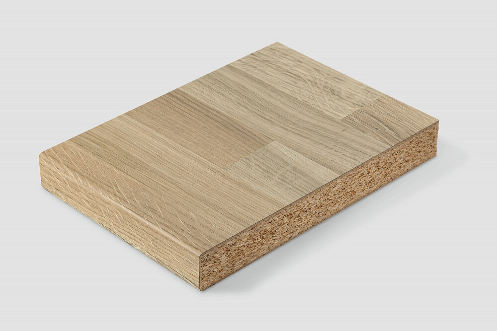 Столешница для кухни Egger 600х600x38мм с торцевыми планками. Цвет - Дуб наборный