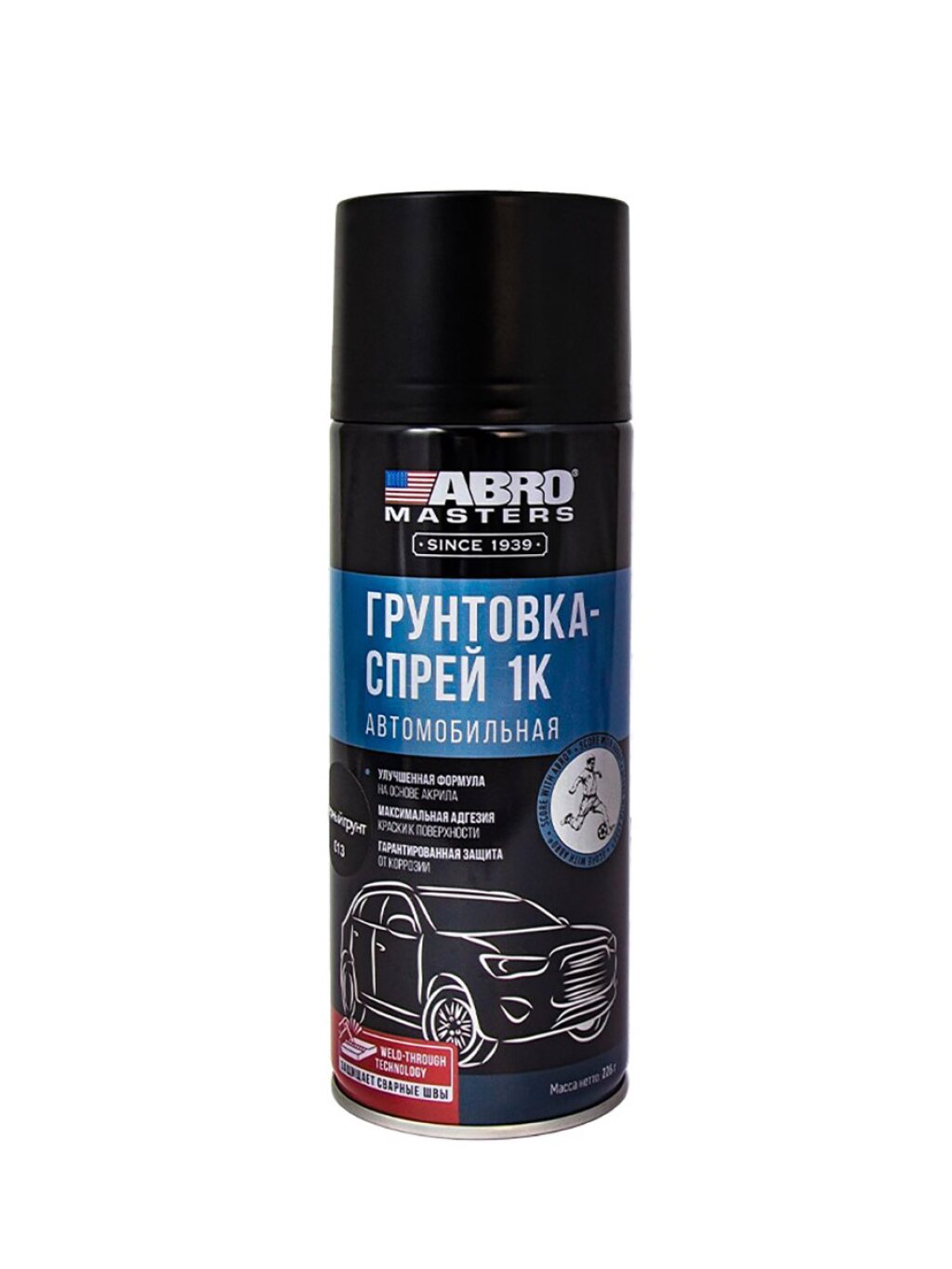 Грунт "ABRO" MASTERS (226 мл) (черный) (аэрозоль)
