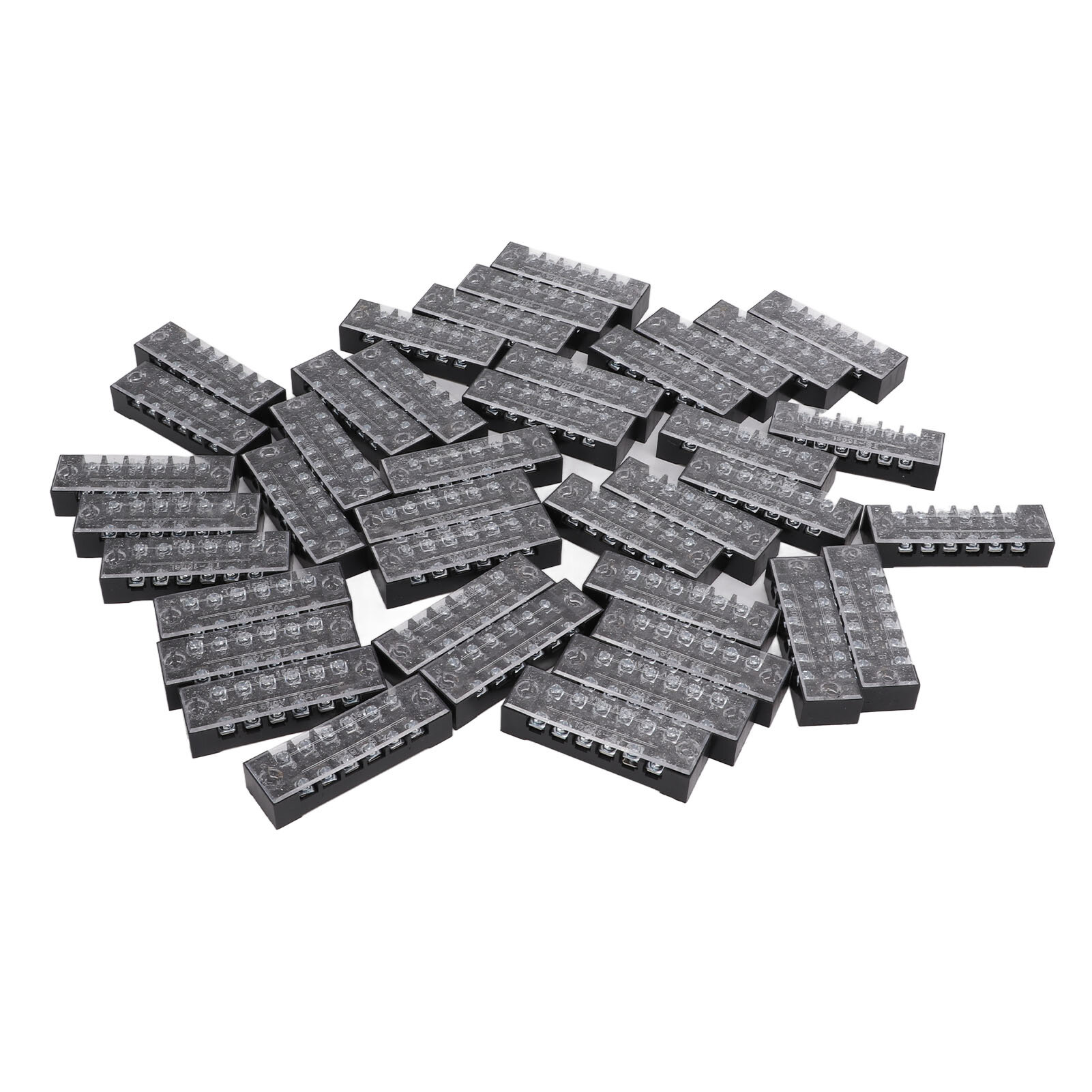 TB‑1506L Набор из 100 клеммных колодок, 6 позиций, двухрядные винтовые клеммные колодки, 600 В, 15 А