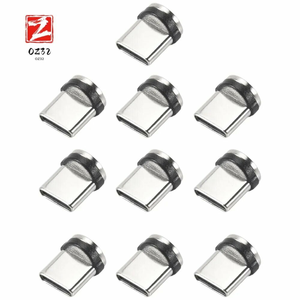 (A H Q K) 10 шт./компл. круглый магнитный кабельный штекер 8-контактный типа C быстрая зарядка телефона магнит зарядное устройство