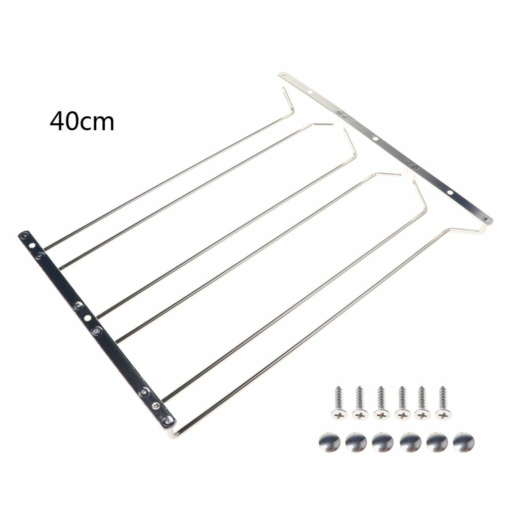 3-х рядная длинная металлическая стойка для бокалов с одной направляющей под шкафом, держатель хранения бокалов, проволочная вешалка