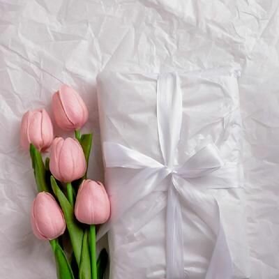 Бумага-тишью КНР белая, 50х66 см, 10 листов