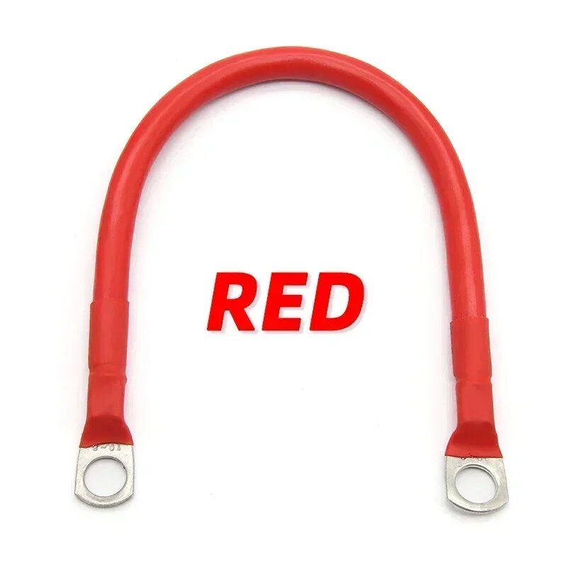 RV Pure Coppe Инверторные кабели для батареи 8 6 4AWG с наконечником M8 20~100 см 6 AWG, 1pcs x Red, 30cm