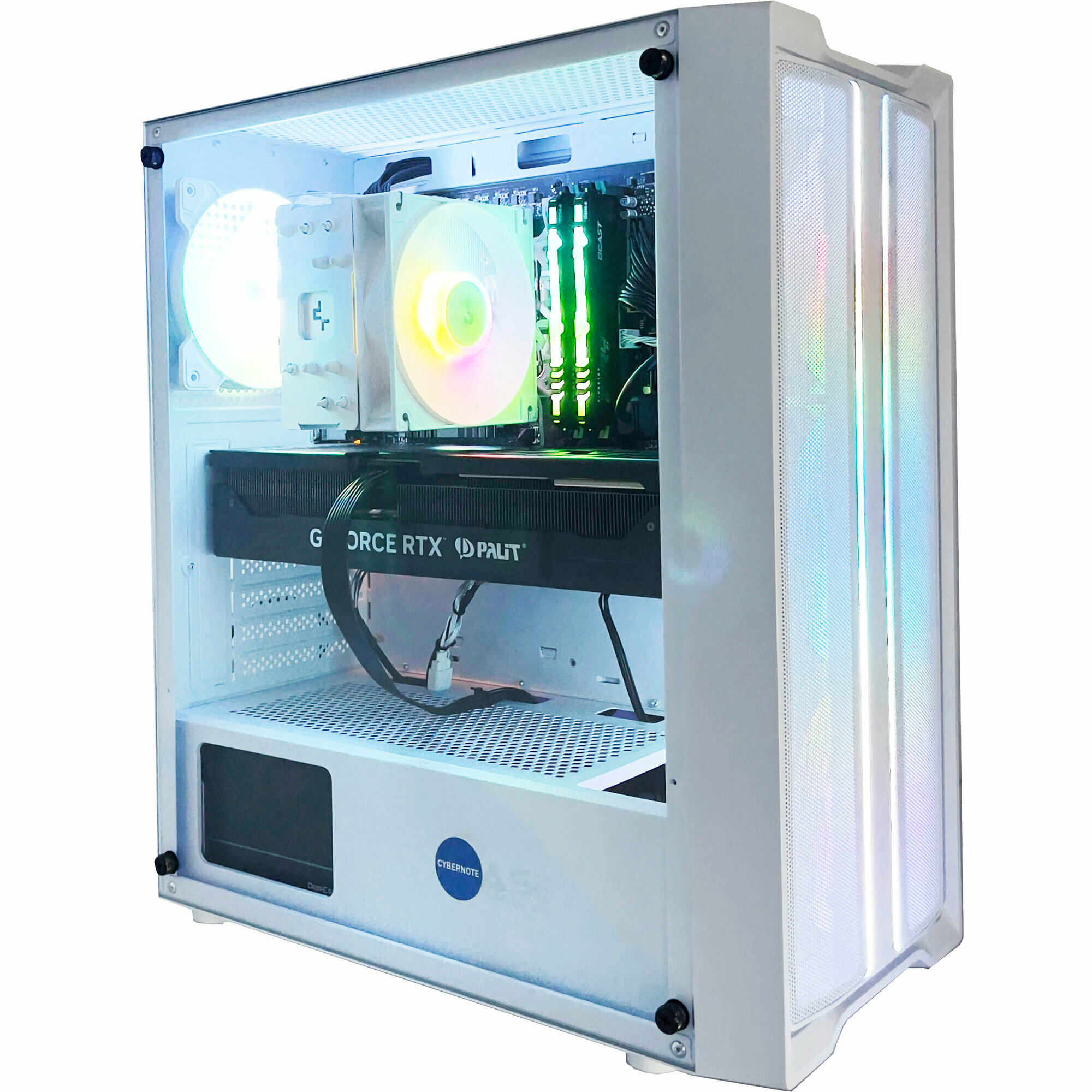 Игровой компьютер CyberNote E2557 (Ryzen7 7700 / B850 / DDR5 64Гб / SSD NVMe 1Тб / HDD 4Тб / RTX5060 8Гб / Win11Pro)