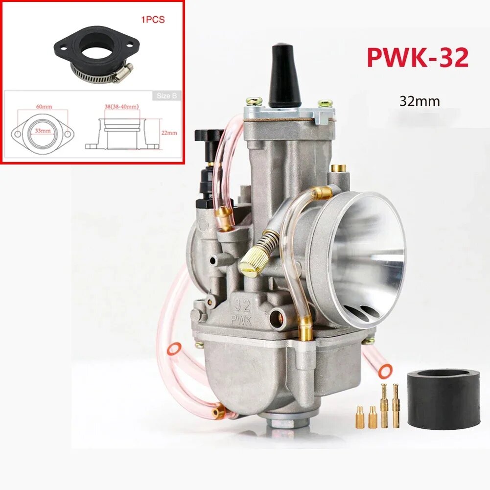 Для Yamaha Для Mikuni Koso Для ATV Quad UTV Гоночный двигатель PWK 21 24 26 28 30 32 34 2T 4T Карбюратор мотоцикла с Power Jet PWK-32 SizeB