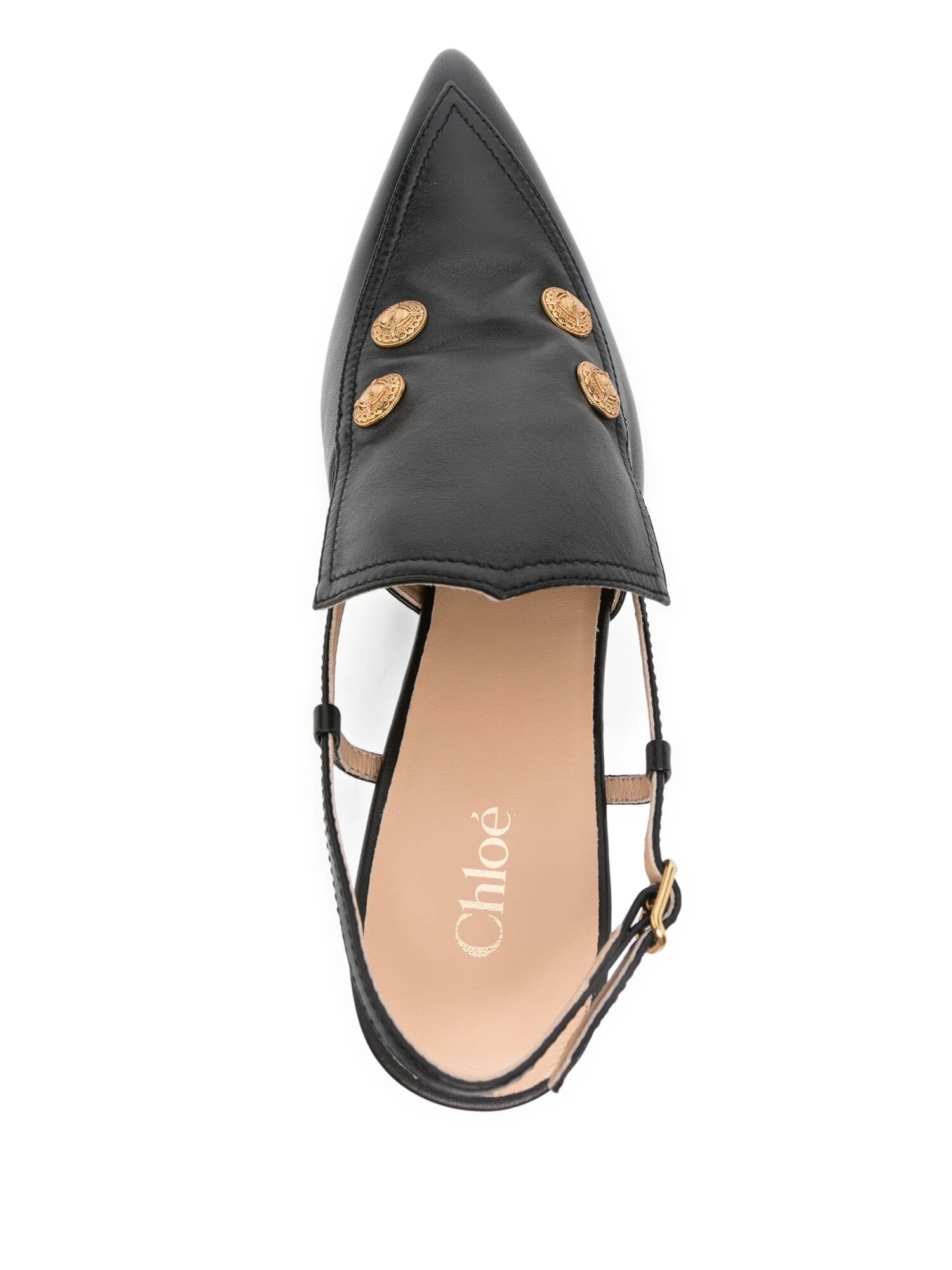 Туфли Chloe 75mm Agnes slingback pumps, размер 36.5, черный — фото 1
