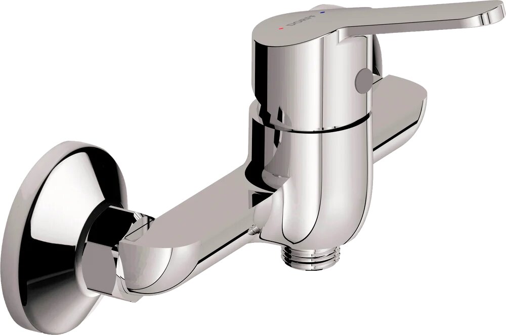 Смеситель для душа Dorff Norma D1020000 хром, глянцевый, настенный, латунный, однорычажный, без лейки, смеситель для ванны с душем