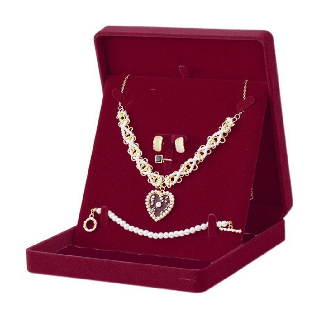 Портативный органайзер для украшений из бархата, футляр для колец, ожерелий и серег, для путешествий и дома