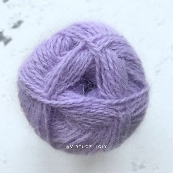 Пряжа Рэббит ангора (Rabbit Angora), цвет 178 светло-сиреневый (2мотка по 25г/160м)