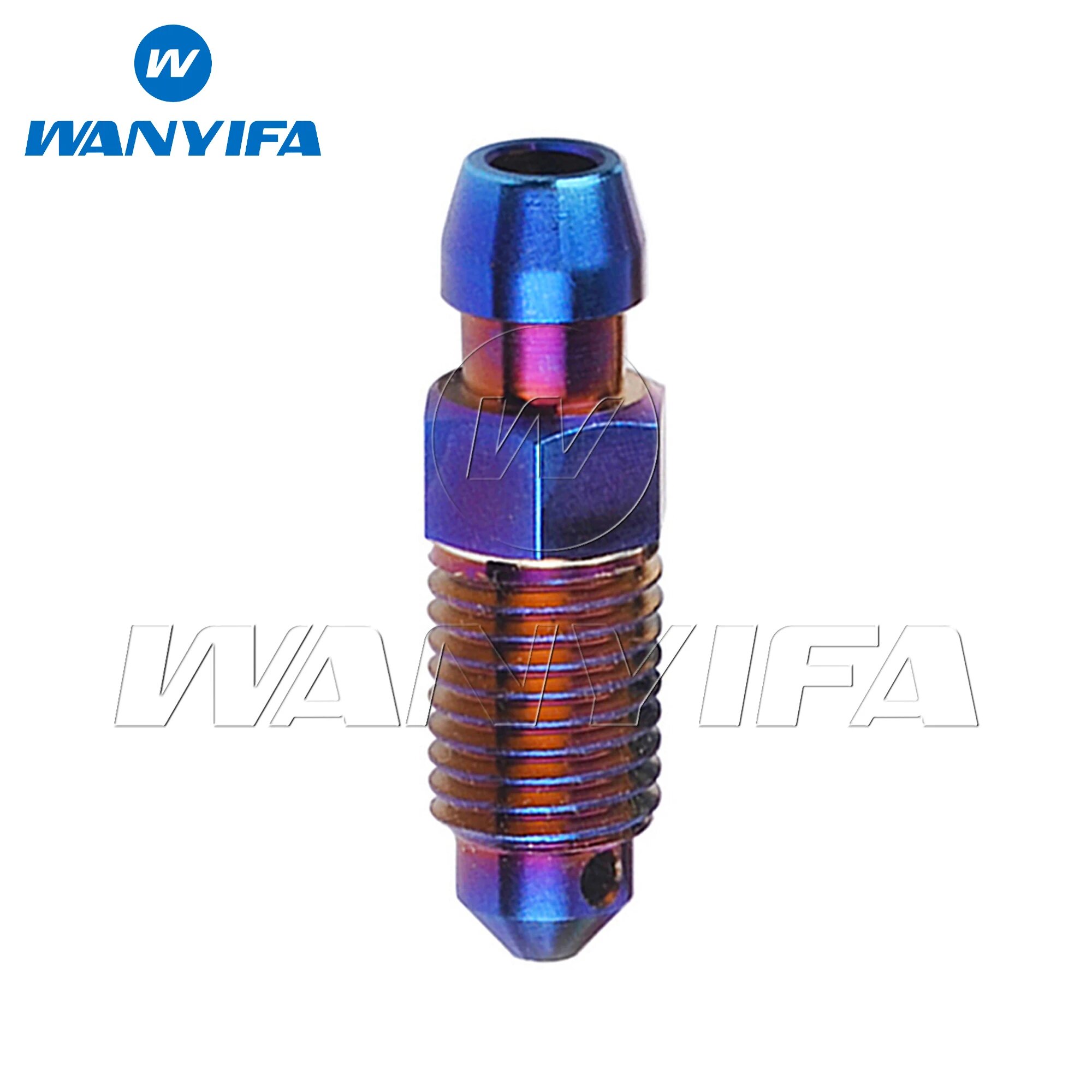 Титановый болт Wanyifa M6 M8 M10, тормозной суппорт мотоцикла, винты для сброса масла для суппорта Brembo, болты для прокачки воздуха Burn Blue, M8 Pitch 1.0mm