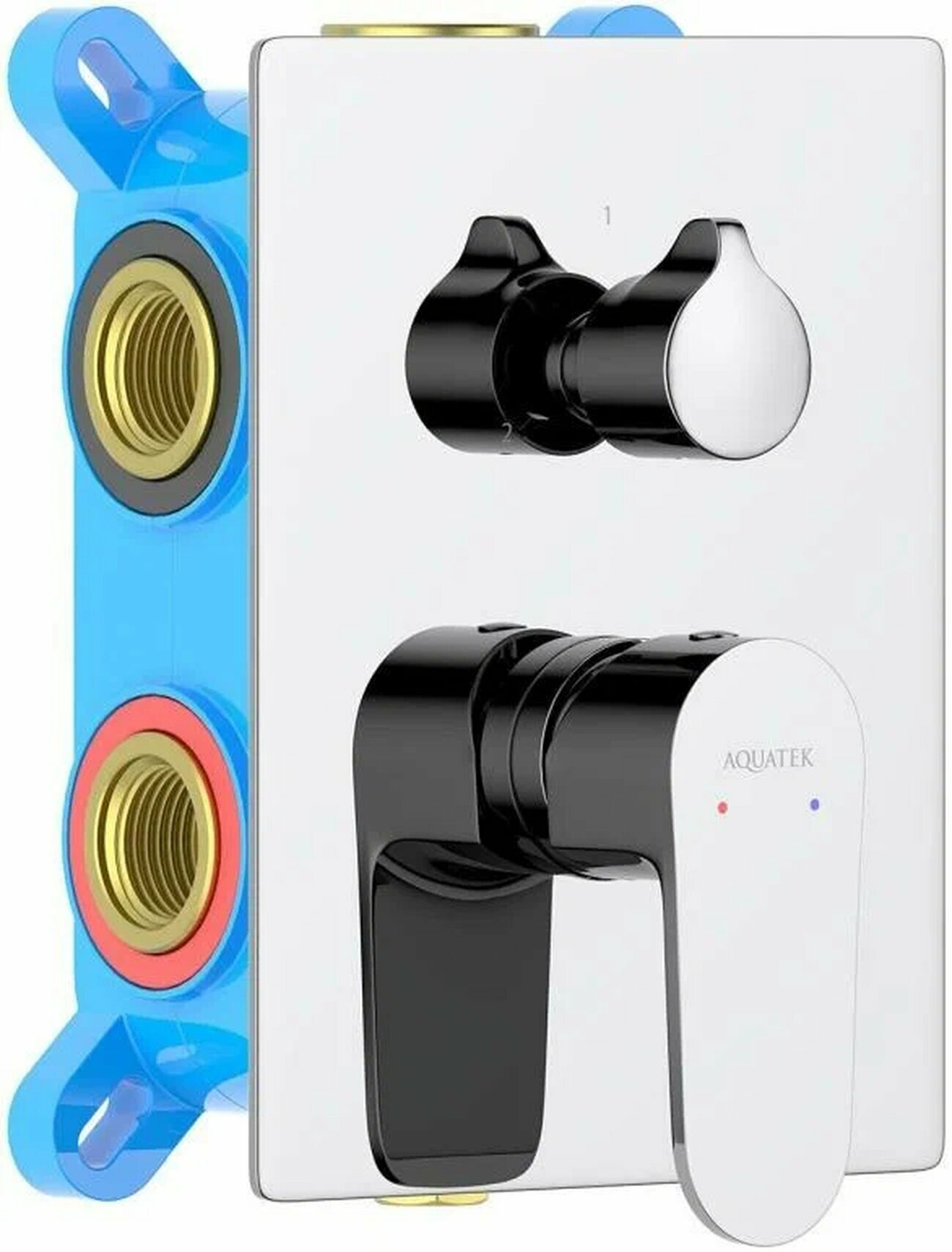 Смеситель для ванны Aquatek Оберон AQ1247CR, однорычажное управление, хром, встраиваемый