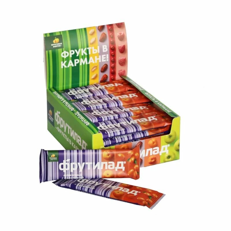 Батончик Фрутилад фруктовый с облепихой, 30 г x 24 шт./уп.