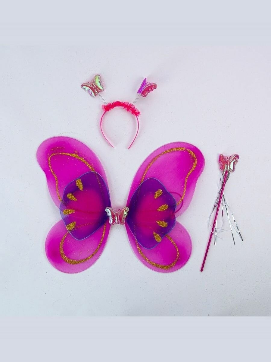 Крылья бабочки с ободком и палочкой