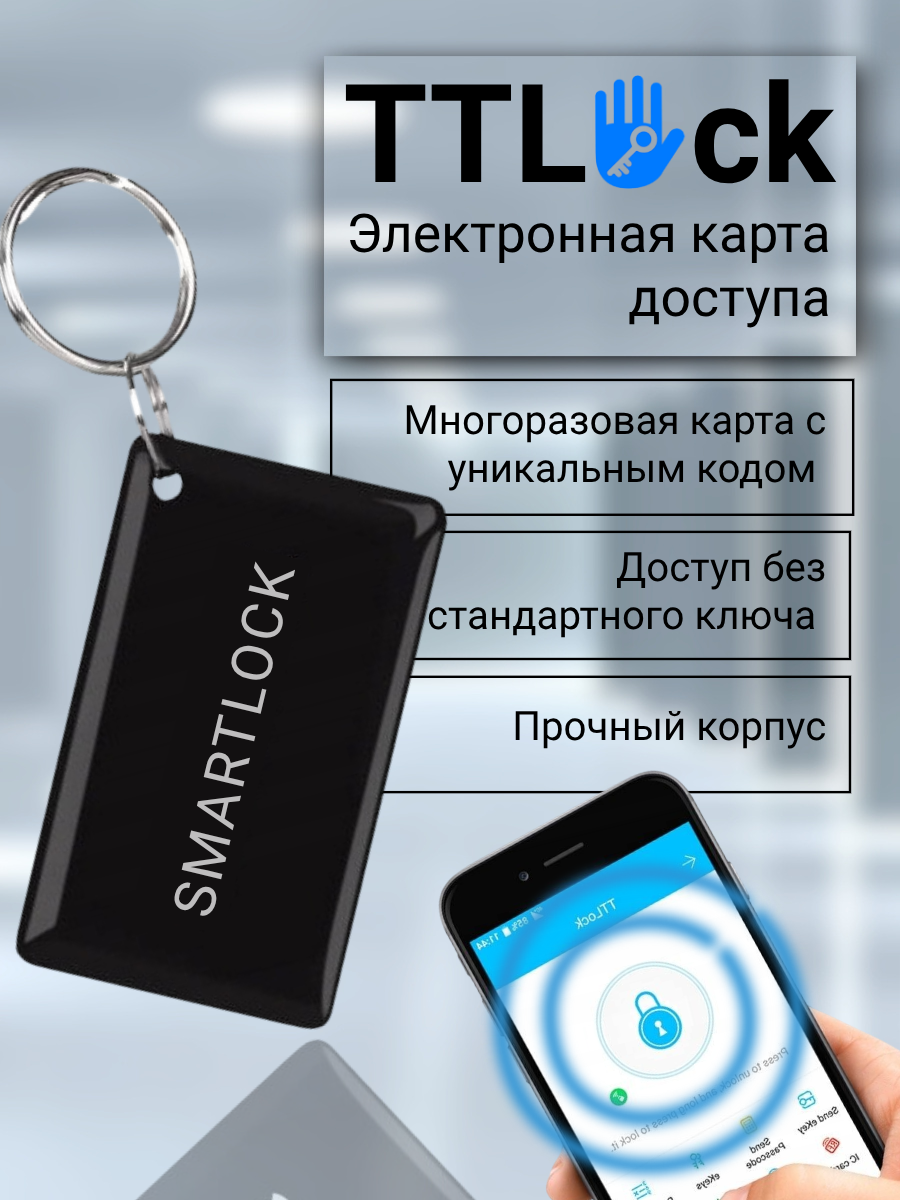 Электронная ключ-карта; бесконтактная карта для умных замков