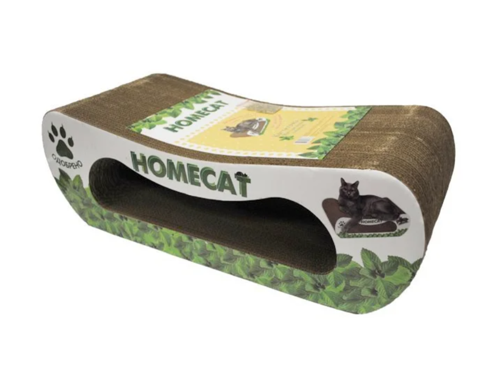Когтеточка для кошек Homecat Мятная волна большая, 61 х 25 х 20 см