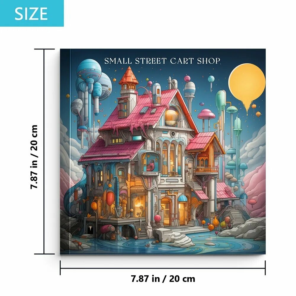 Книжка-раскраска Архитектура темы, Альбом для рисования Архитектура, высокое качество Книга каракулей20 см*20 см, подходит для раскрашивания как взрослыми, так и детьми