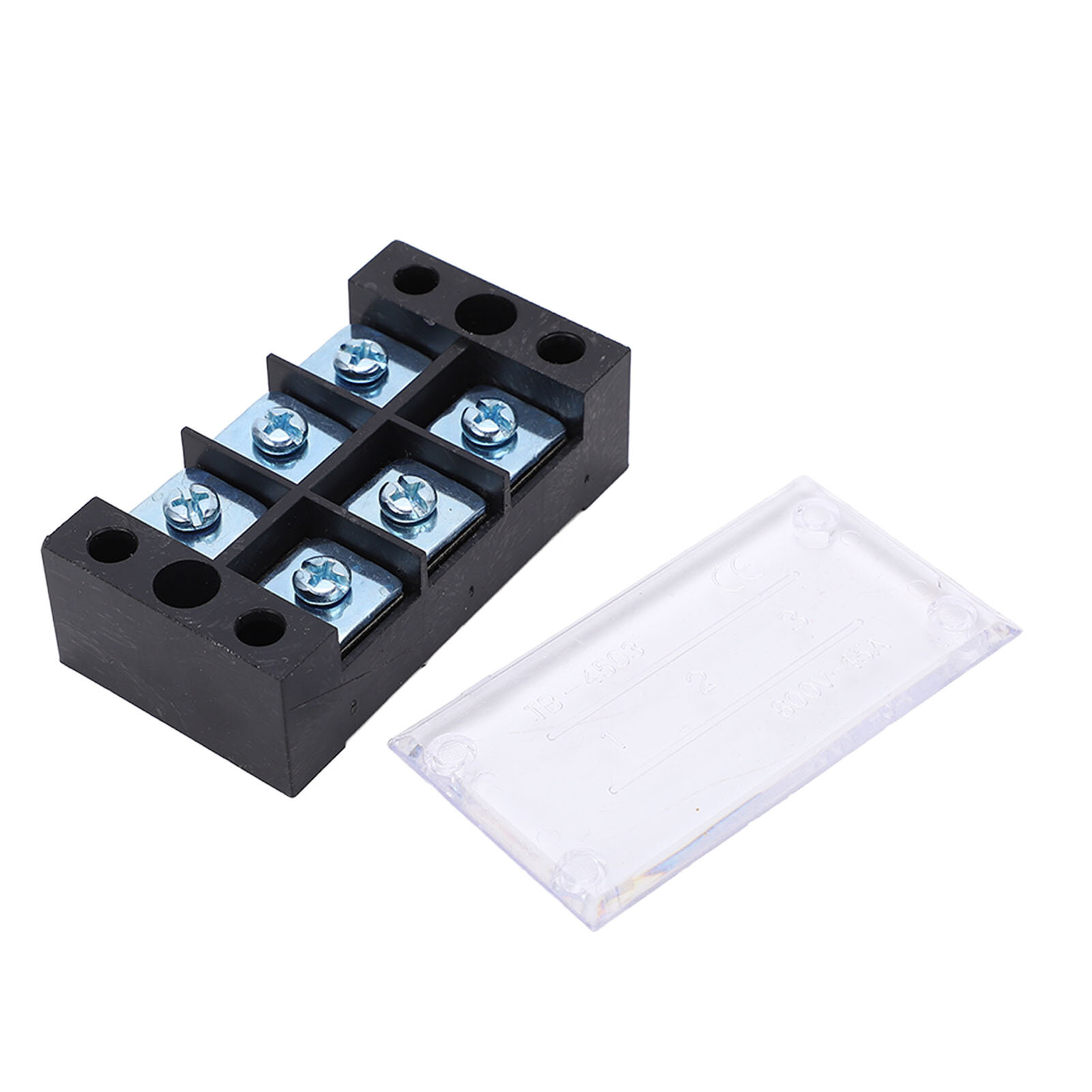 2шт Клеммная колодка 45А 600В с бронзовыми винтовыми соединениями для распределительных систем, 3 ряда, тип PC (4503)