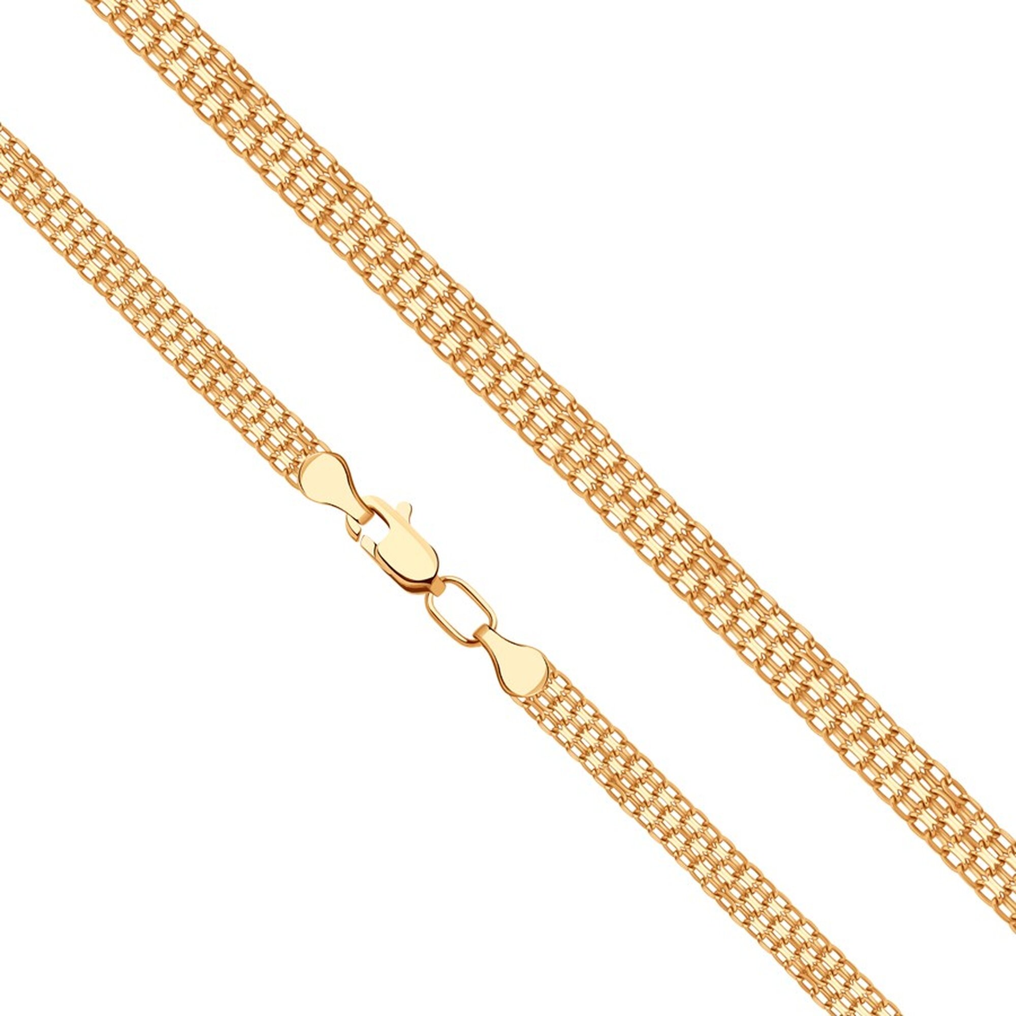 Браслет-цепочка, красное золото, 585 проба