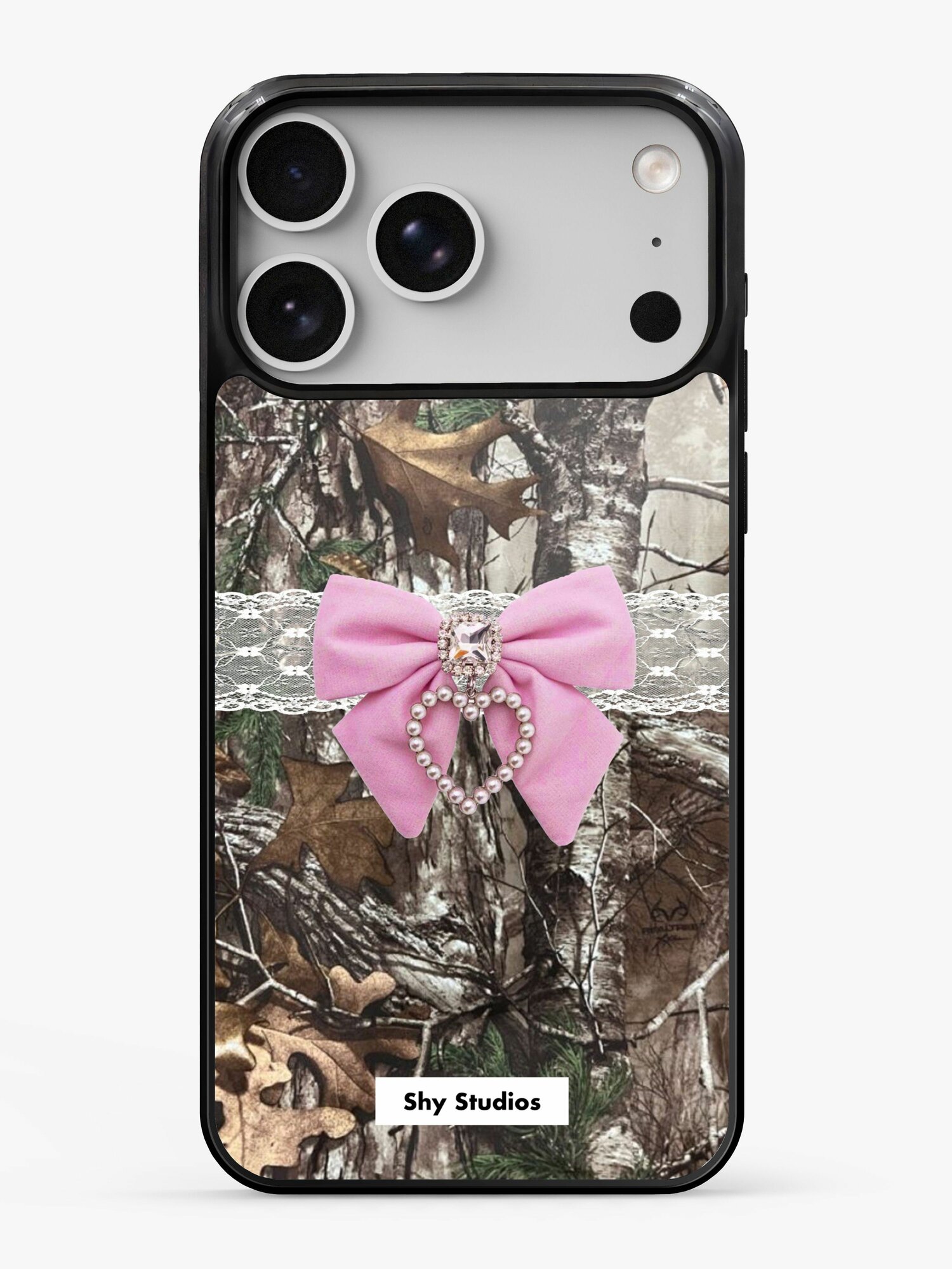 Чехол на iPhone 17 Pro от Shy Studios - Camouflage Bow