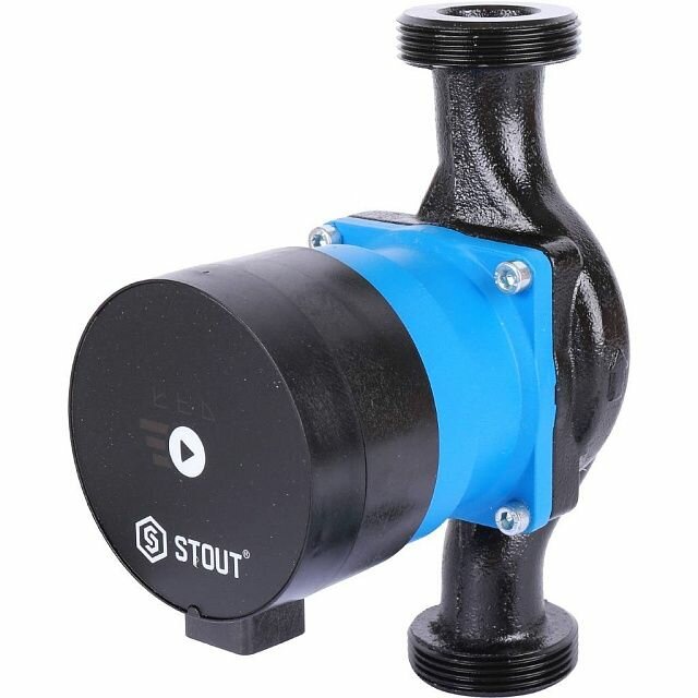 Насос циркуляционный Stout mini 25/60-180, 35 Вт, напор 6,1 м, 66 л/мин, мокрый ротор, чугун, 1 1/2 дюйма, арт. SPC-0002-2560180, Stout