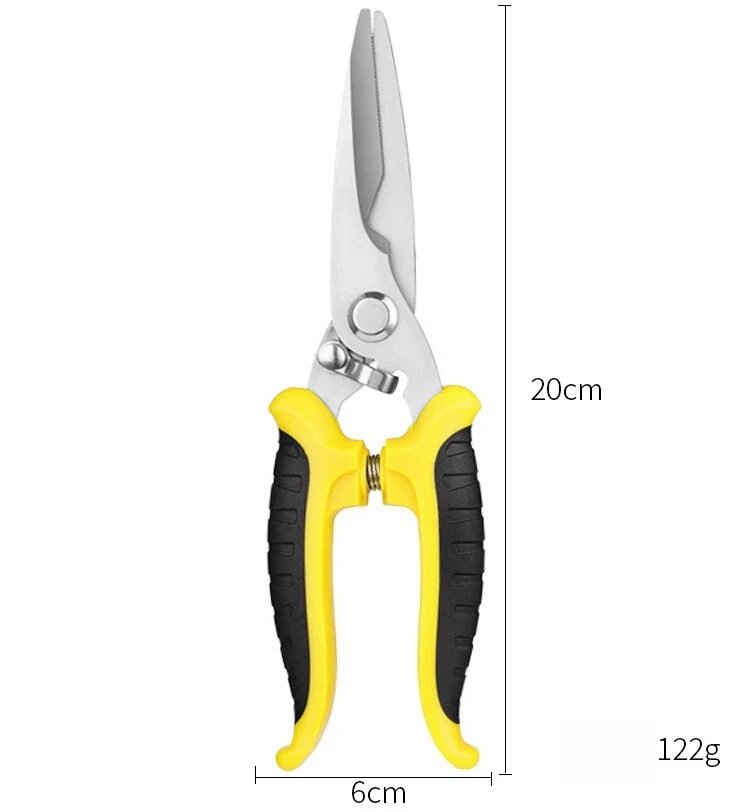 Многофункциональные ножницы из нержавеющей стали для электриков 1pc yellow