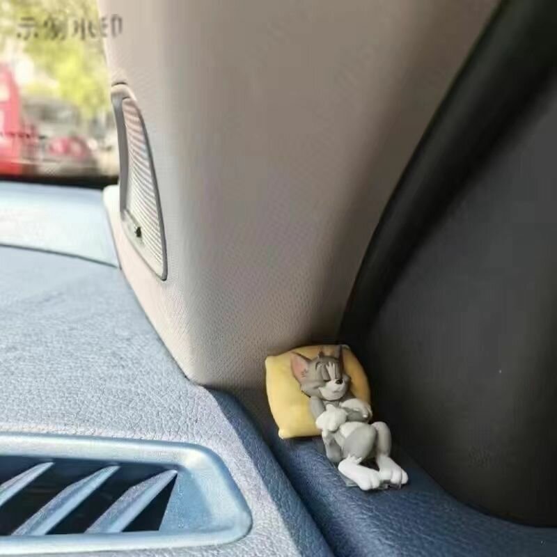 Милая мультяшная кукла для салона автомобиля, игрушка кошка и мышь
