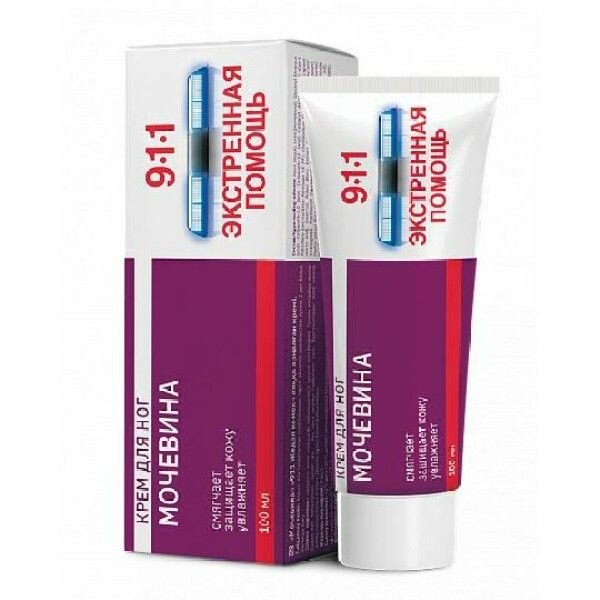 Крем для ног Mirrolla 911 Экстренная помощь, Мочевина, 100 мл