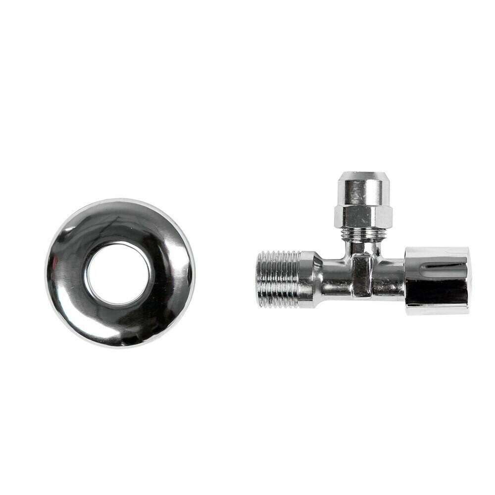 Вентиль латунный Arrowhead 1/2 НРш х 3/8 НРш для подключения смесителя хром SV-102-1510