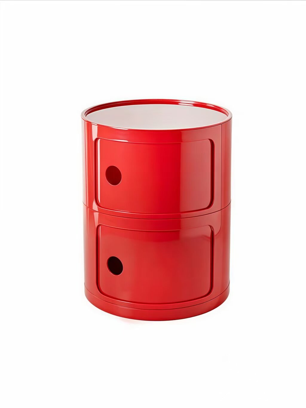 Тумба, Круглая Пластиковая Тумбочка, Белый, Скандинавский Стиль