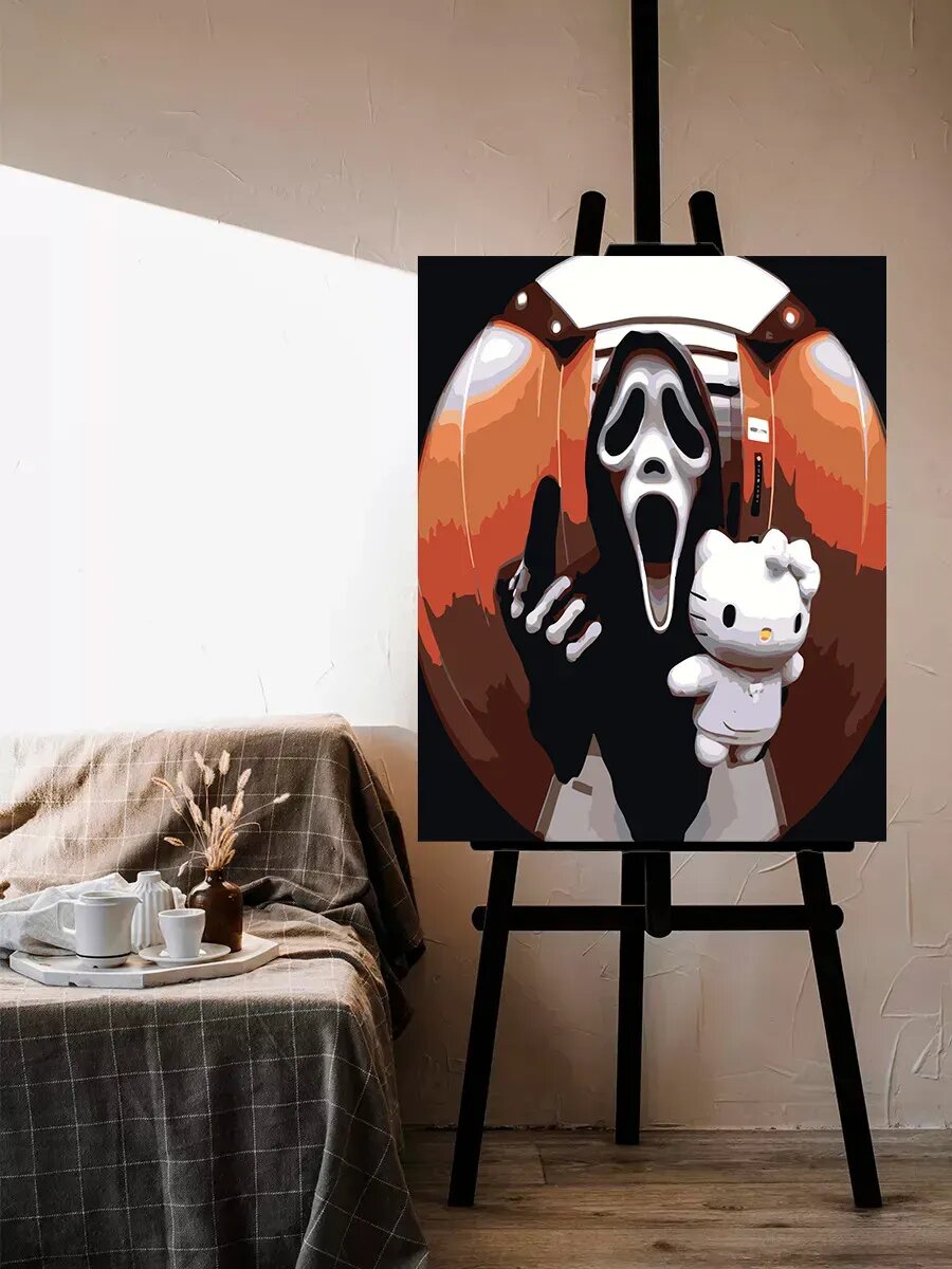 Картина по номерам Hello Kitty Крик Маньяк Хеллоу Китти