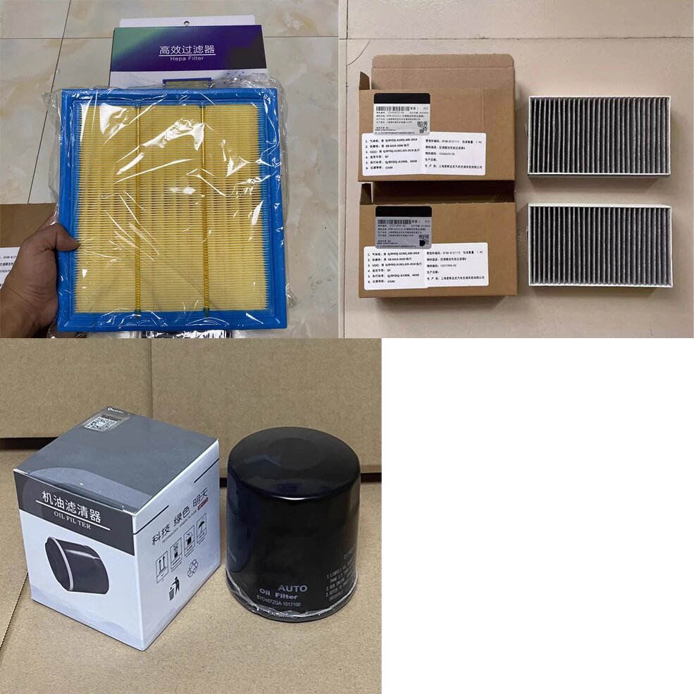 3 шт. комплекты автомобильного воздушного фильтра двигателя, карбиновый фильтр, масляный фильтр для BYD Formula Leopard 5 1,5 T 2023 2024