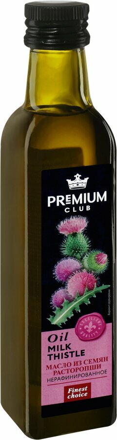 Масло расторопши PREMIUM CLUB нерафинированное, 250мл