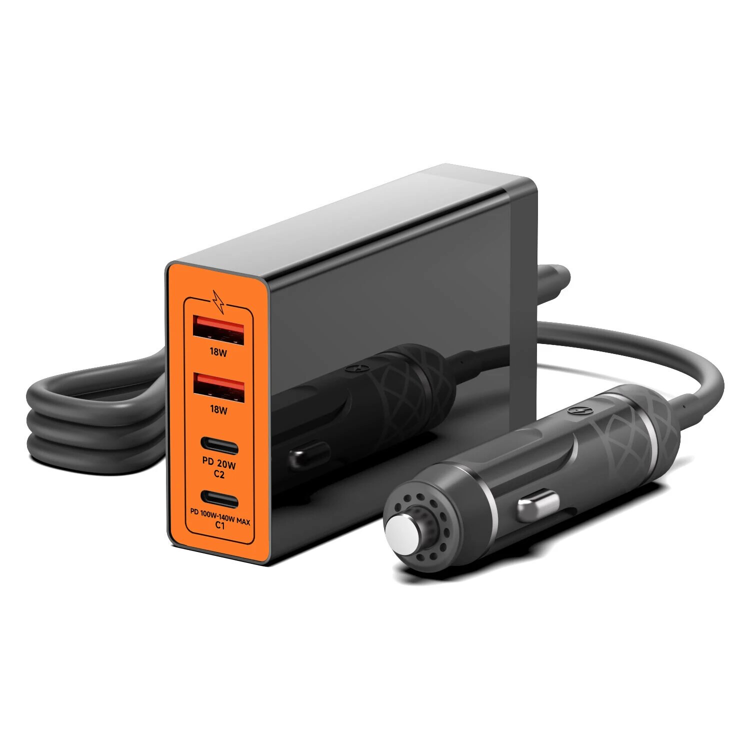 PD 140 Вт 65 Вт 4-портовое автомобильное зарядное устройство USB C TYPE-C 12 В-24 В прикуриватель быстрая зарядка для Dell Asus Macbook зарядное устройство для ноутбука и телефона 150W 4-Port USB C