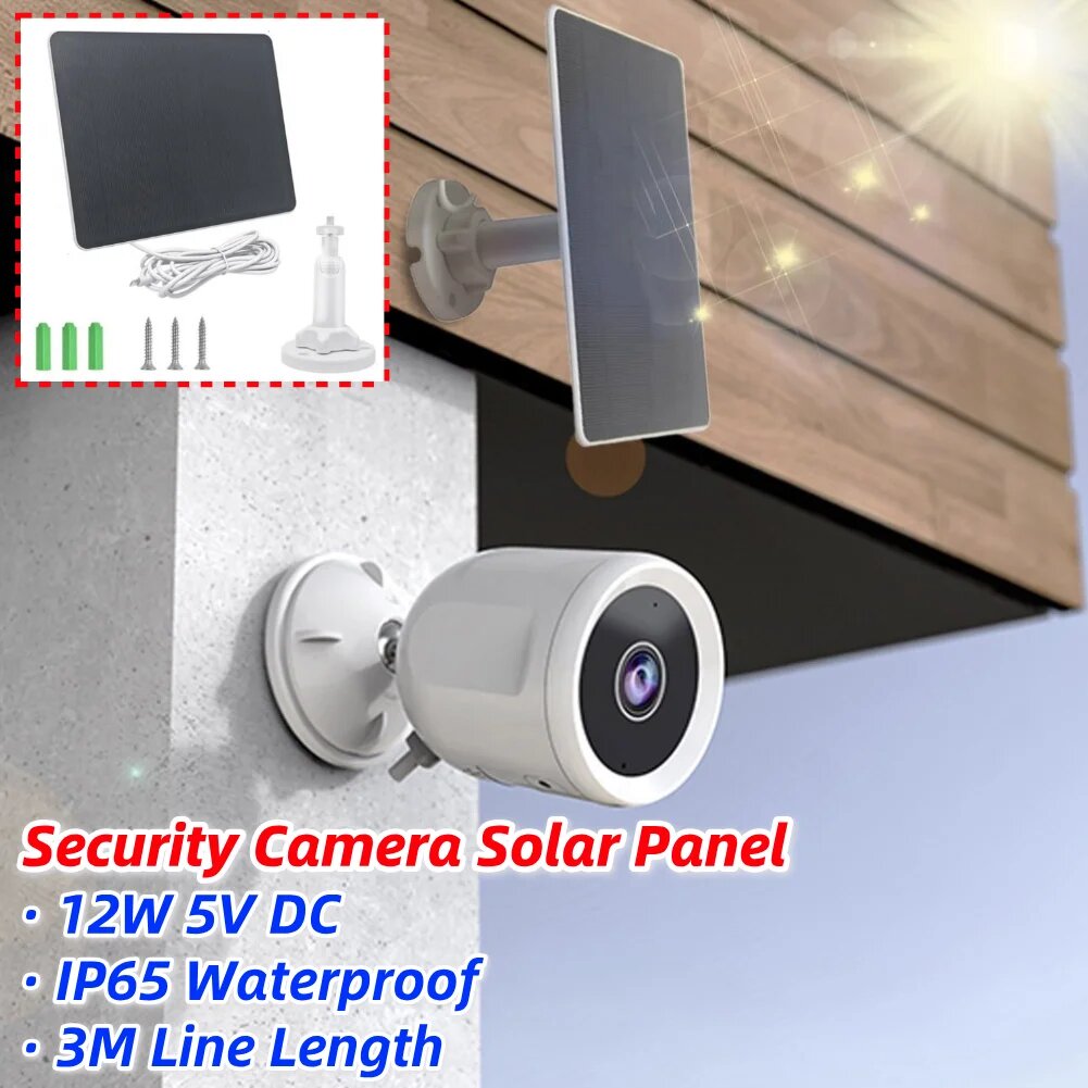 Солнечная панель ALLOYSEED 12 Вт для камеры видеонаблюдения