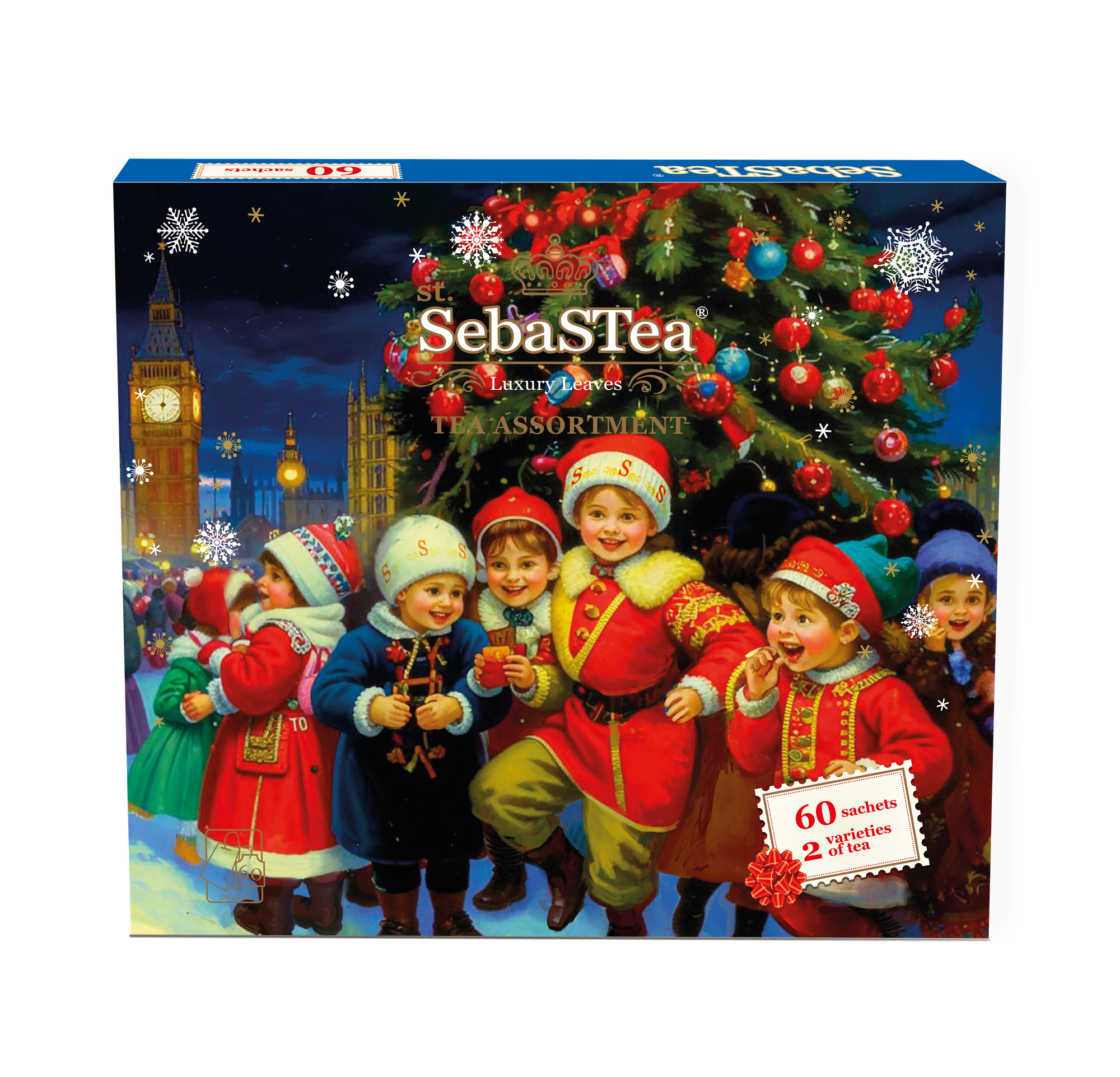 Коллекция чая Winter Fun Vol№3 ассорти 60 пак. (Дети у елки ) т. м. SebasTea , 105гр