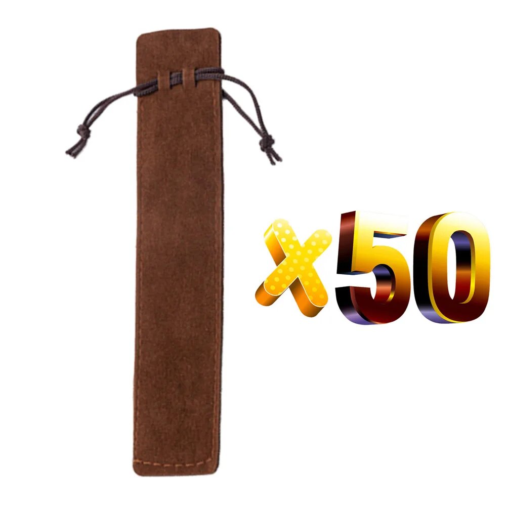 Бархатные сумки для ручек, 50 шт. Коричневый, 50pcs brown pouch
