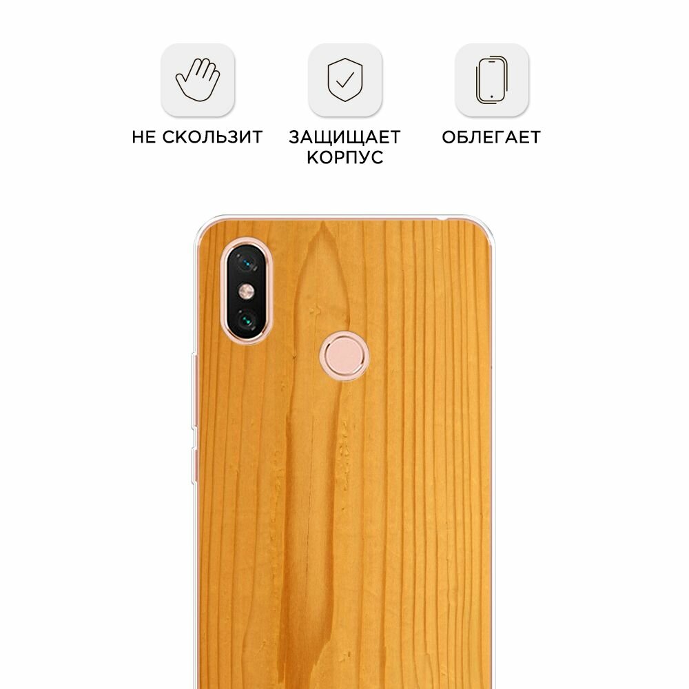 Чехол на Xiaomi Mi Max 3 / Сяоми Ми Макс 3 с принтом "Текстура дерево" — фото 1