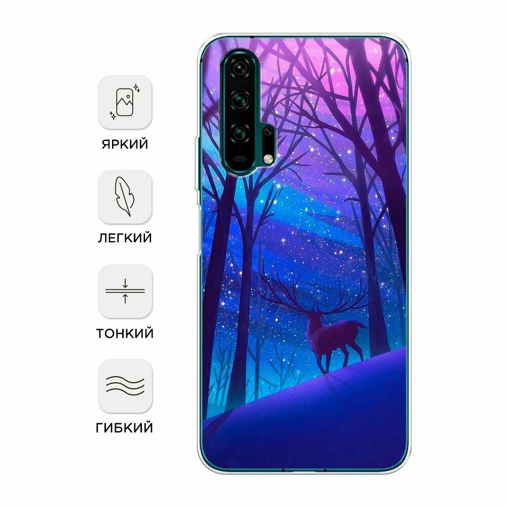 Чехол на Honor 20 Pro / Хонор 20 Про с принтом "Северный олень" — фото 1