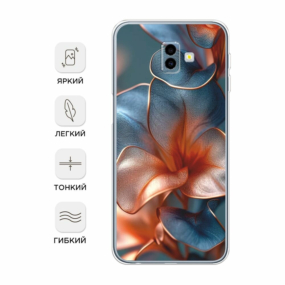 Чехол на Samsung Galaxy J6 + / Самсунг Галакси J6 Плюс 2018 с принтом "Жемчужные цветы" — фото 1