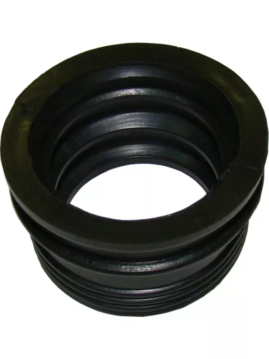 Переход (зажим) 50х40 мм, резиновый, черный, для внутренней канализации | 1-0002 (2-2-1) / ИС.131831