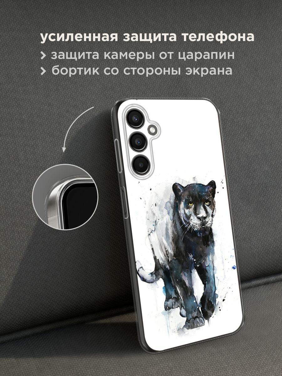 Чехол на Samsung Galaxy A24 / Самсунг Галакси A24 с принтом "Пантера арт 3" — фото 1