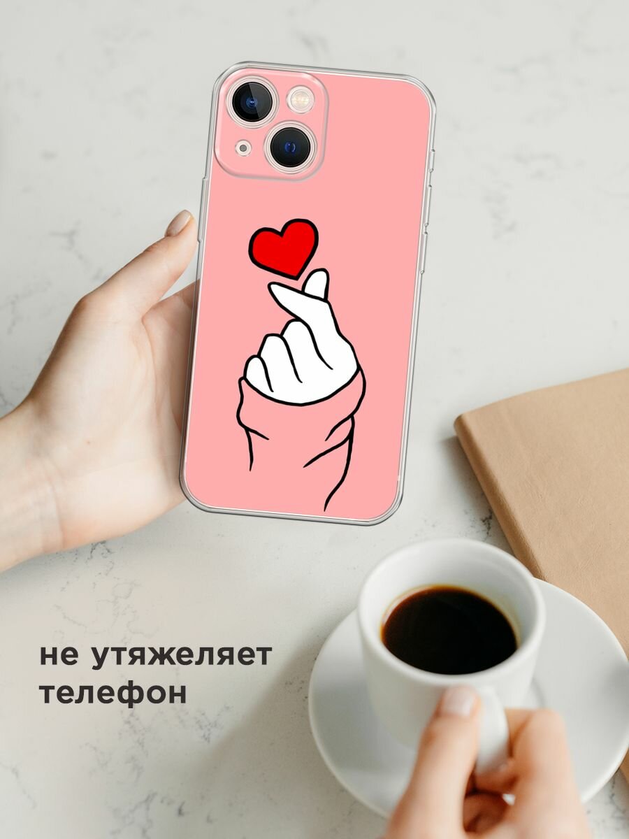 Чехол на Apple iPhone 13 mini / Айфон 13 мини с принтом "Милое сердечко" — фото 1